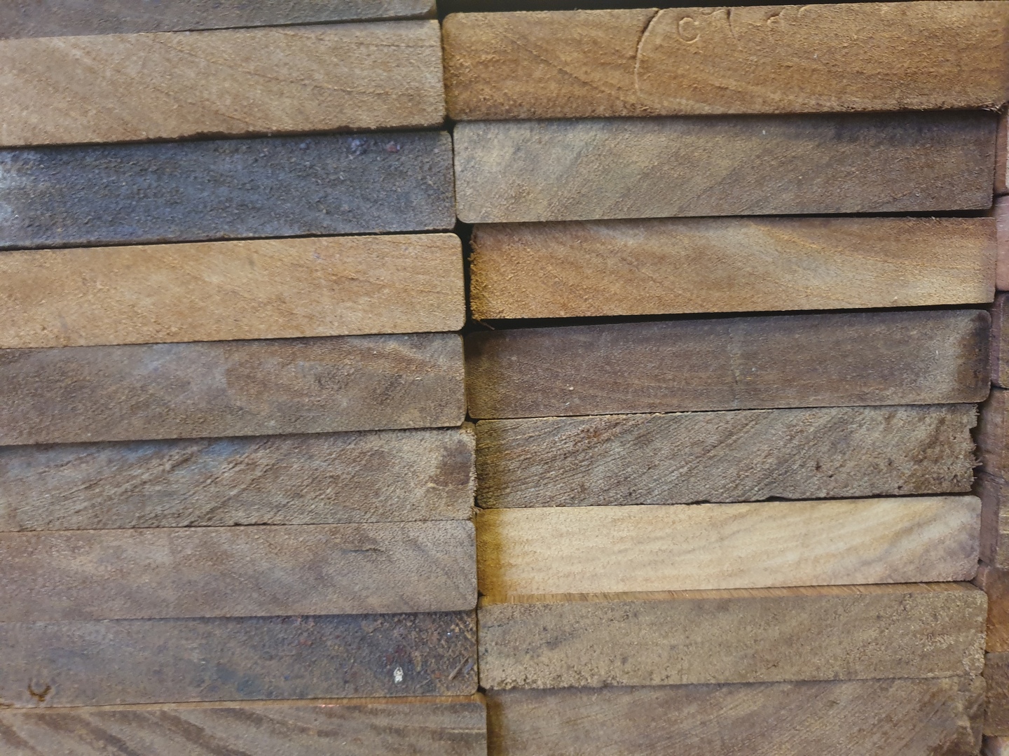 BASRALOCUS hout 25 x 140 mm ( 185 cm en 215 cm lang )